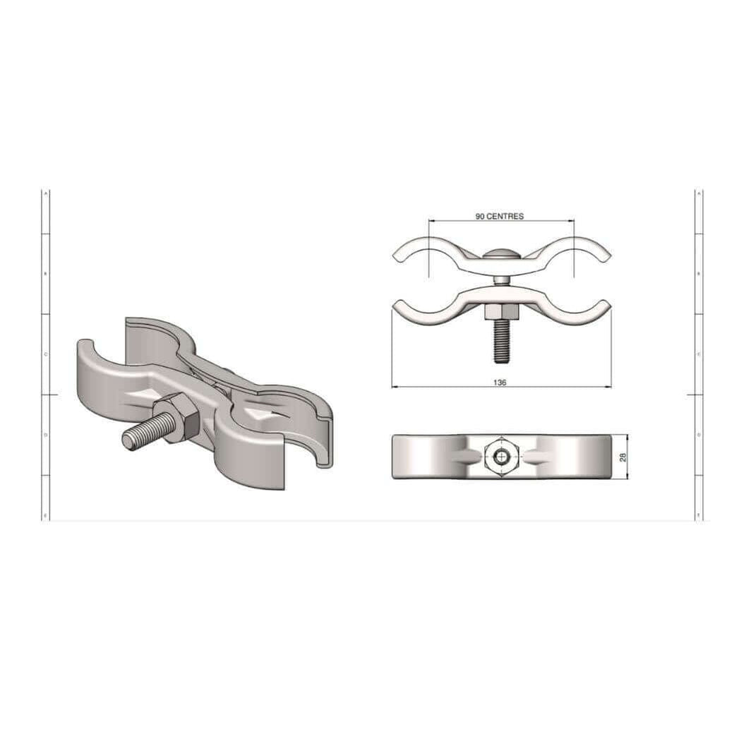Heras Temporary Fencing Clips / Couplers — Wade Building Supplies